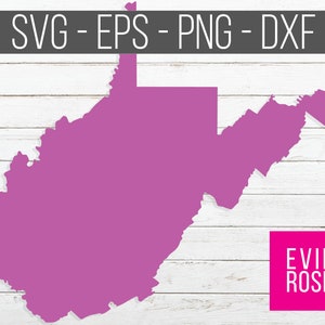 West Virginia State Outline (svg, Dxf, Eps, Png) Cut Files (digital ...
