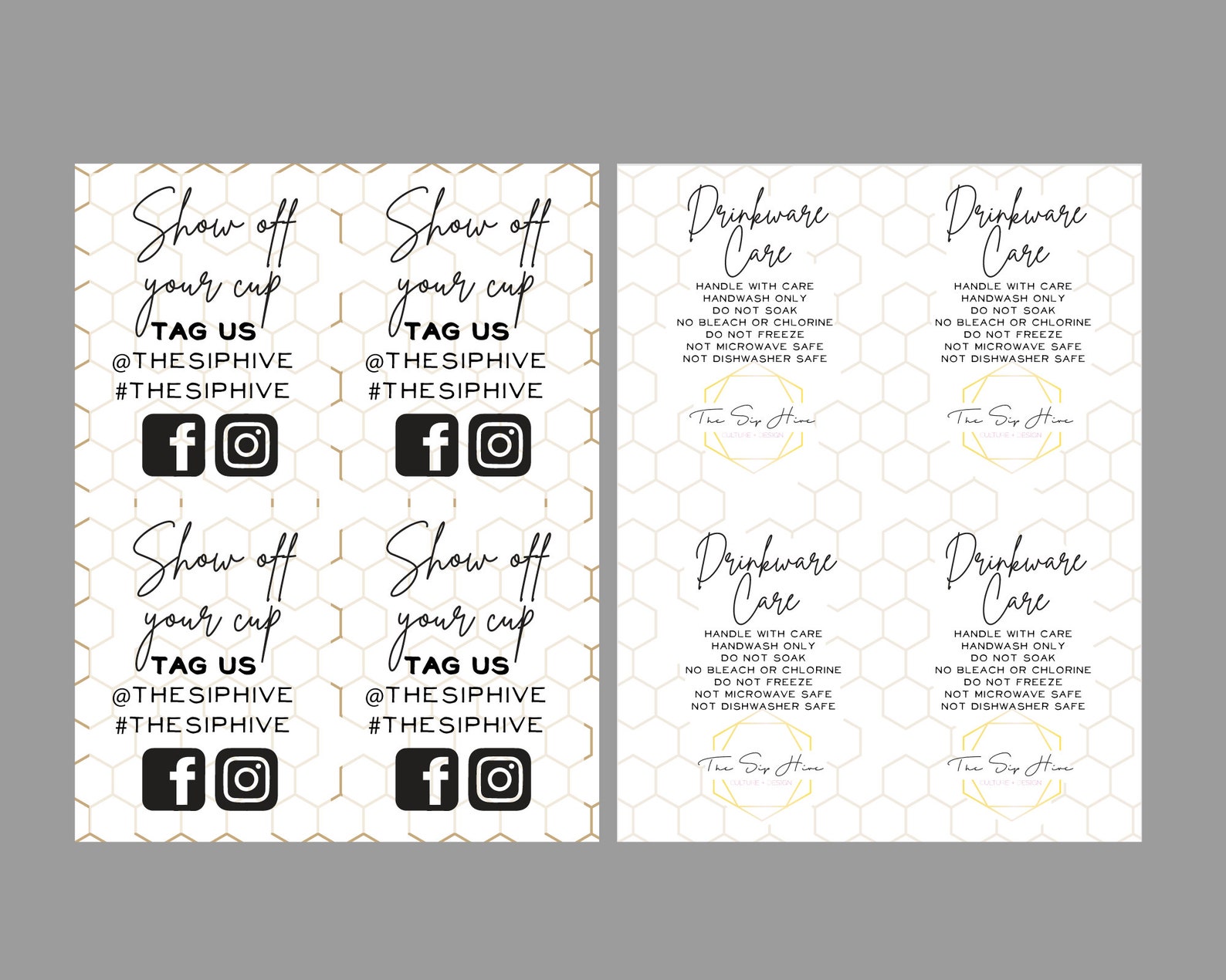 Custom Promo Card Design Product Care Cards to Match Your - Etsy