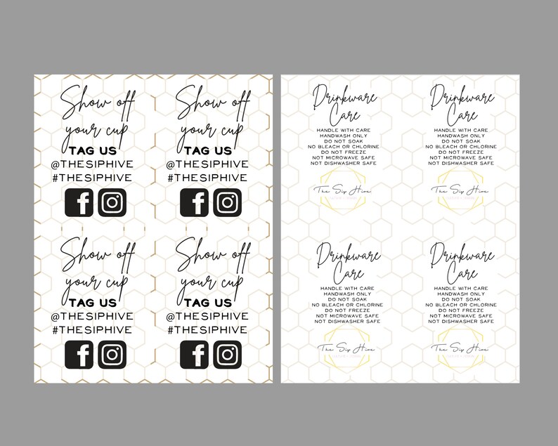 Custom Promo Card Design, Product Care Cards to Match Your Shop ...