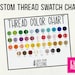 CUSTOM Embroidery Thread Color Swatch Chart Graphic for Your Etsy Shop ...