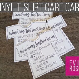 Printable Vinyl Tshirt Instructions - Letter Size - Four per Page ...
