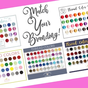 CUSTOM Embroidery Thread Color Swatch Chart Graphic for Your Etsy Shop ...