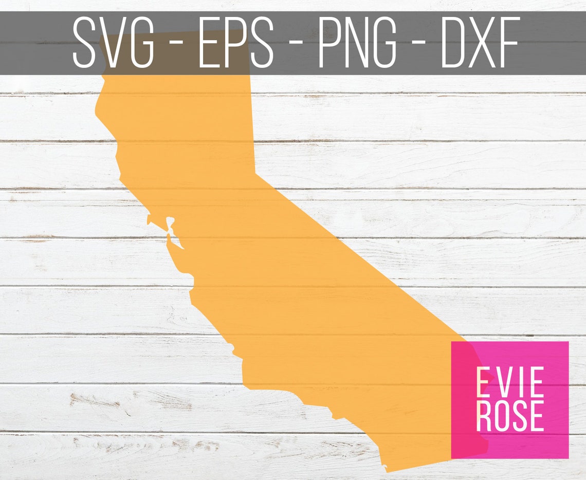 California SVG DXF Eps and Png Cut Files State Digital - Etsy