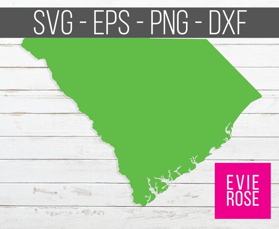 South Carolina SVG DXF Eps and Png Cut Files State Digital - Etsy