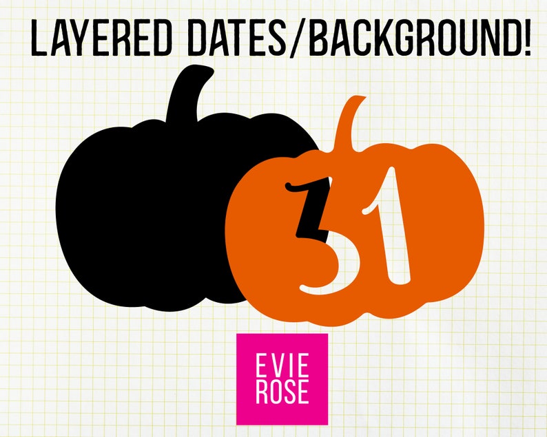 October Calendar Pumpkin Number Cutouts SVG and DXF Files for Hanging ...
