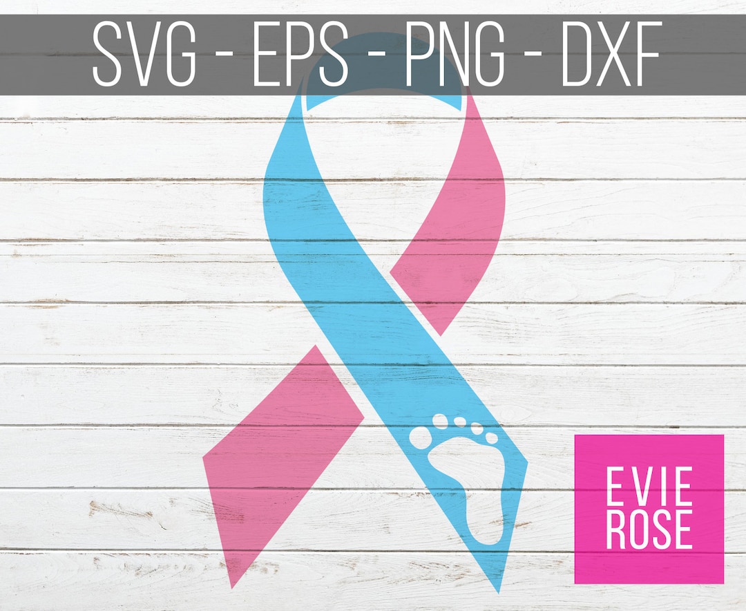Infant Loss Awareness Ribbon SVG EPS PNG and Dxf Files - Baby Loss ...