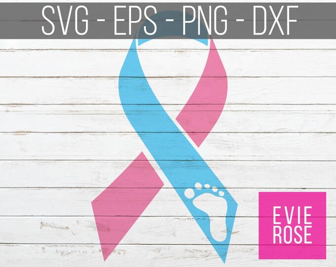 Infant Loss Awareness Ribbon SVG EPS PNG and Dxf Files Baby - Etsy