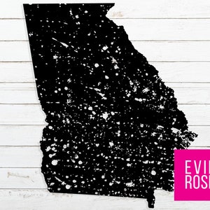 Georgia SVG Grunge Distressed SVG, DXF, Png and Eps Cut File, State ...