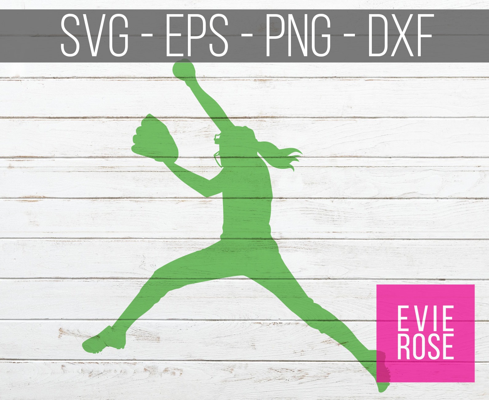 Softball Girl Silhouette SVG File Set Softball Pitcher PNG - Etsy