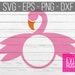 Flamingo Monogram Frame SVG, EPS, Png and Dxf - Summer Cutting Files ...