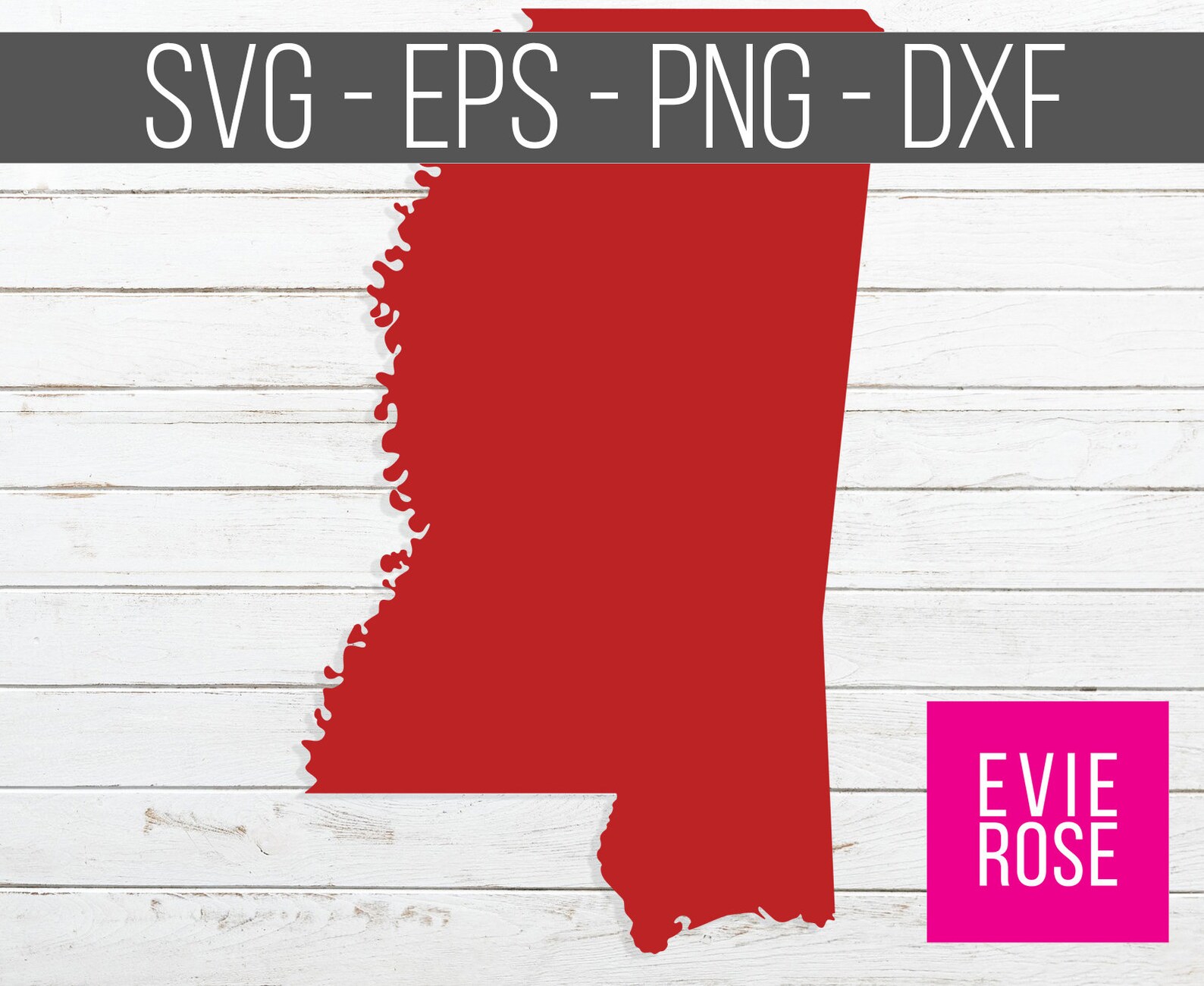Mississippi SVG, DXF, Eps, and Png Cut Files, State Digital Clip Art ...