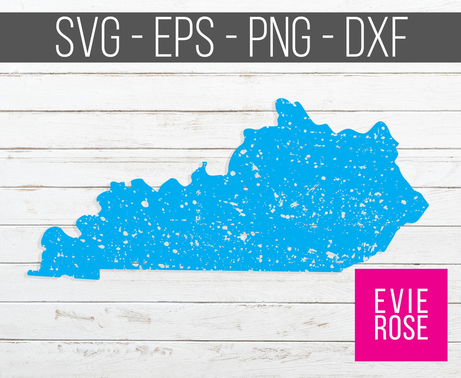 Kentucky SVG Grunge Distressed SVG, DXF, Png and Eps Cut File, State ...