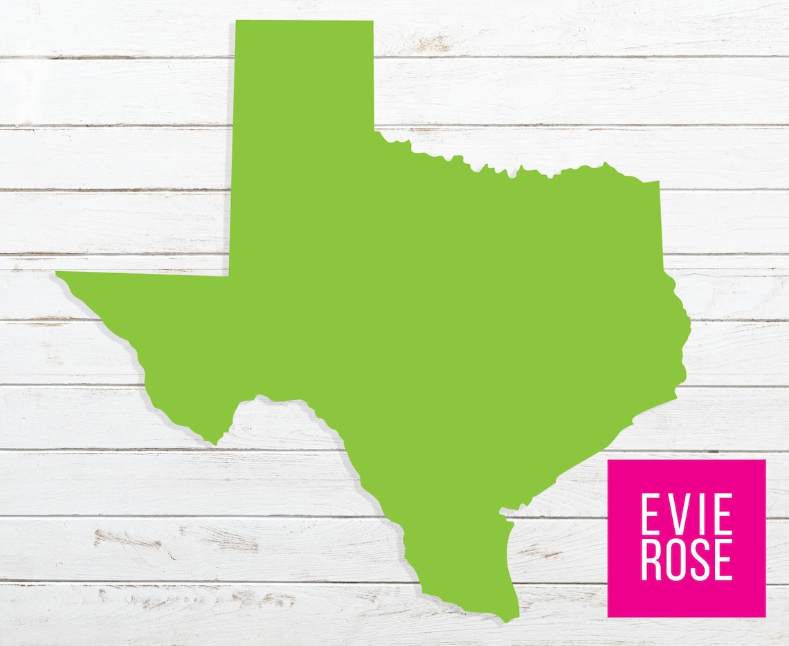 Texas SVG DXF Eps and Png Cut Files State Digital Clip | Etsy