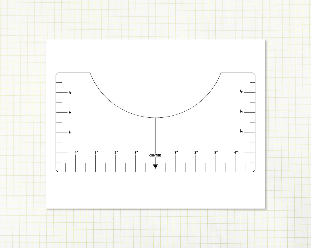 T-shirt Alignment Tool Printable, Adult Shirt Centering Printout, Cut ...