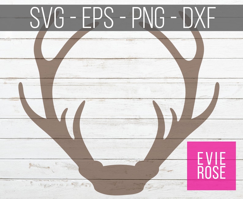 Deer Antlers SVG Silhouette PNG EPS Dxf Cut File Clipart - Etsy