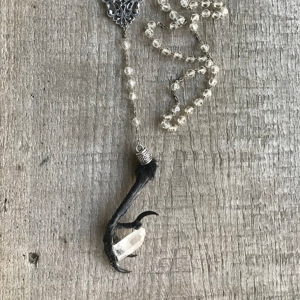 Crow Bead Necklace - Etsy