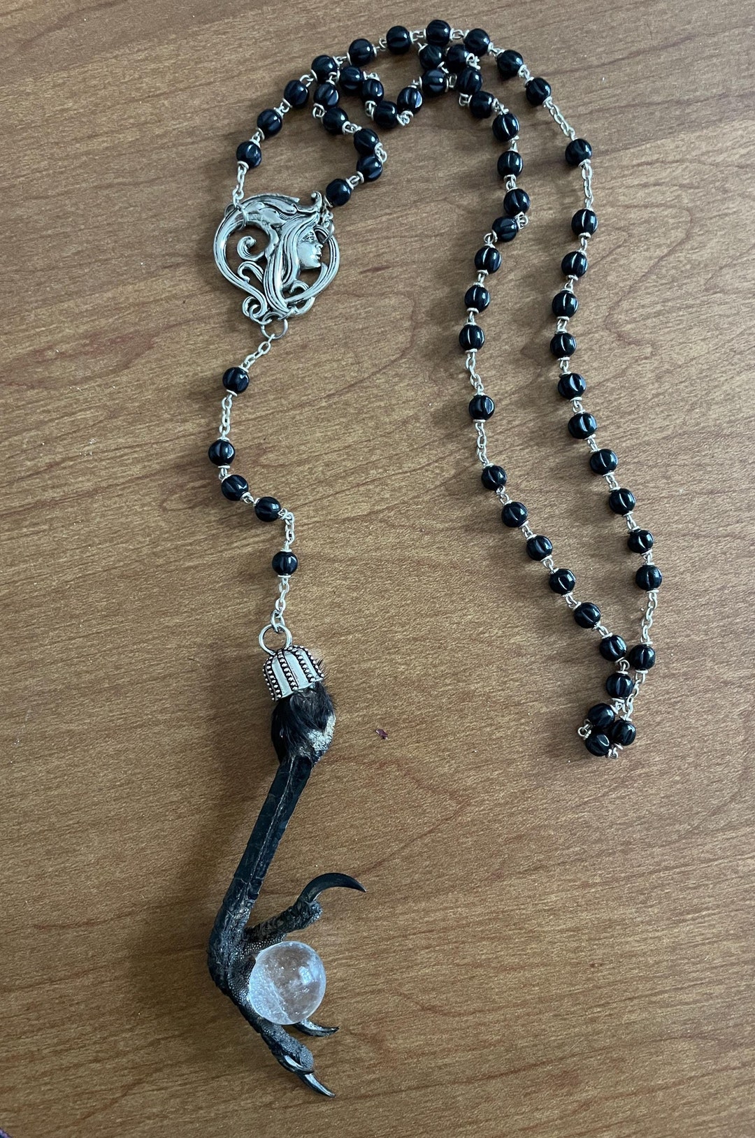 Fairy and Crow Real Crow Claw Foot Talon & Quartz Crystal Ball ...