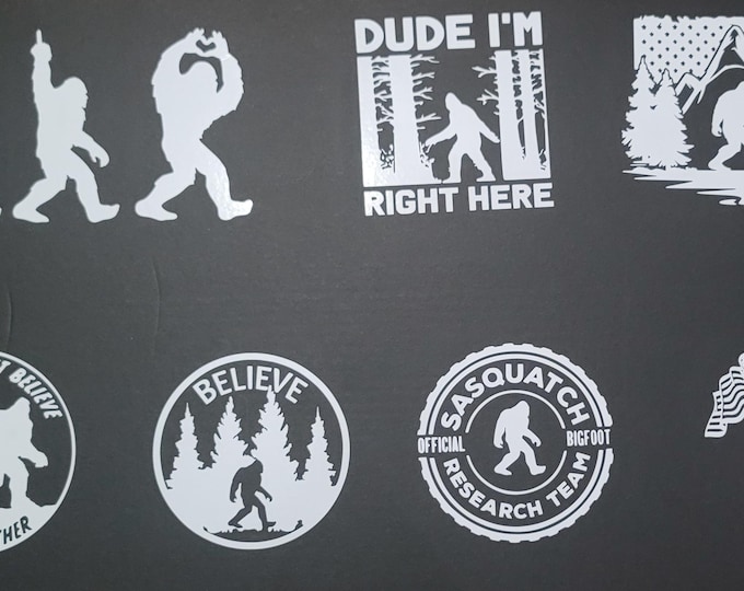 Bigfoot, Sasquatch Vinyl Decals - Etsy