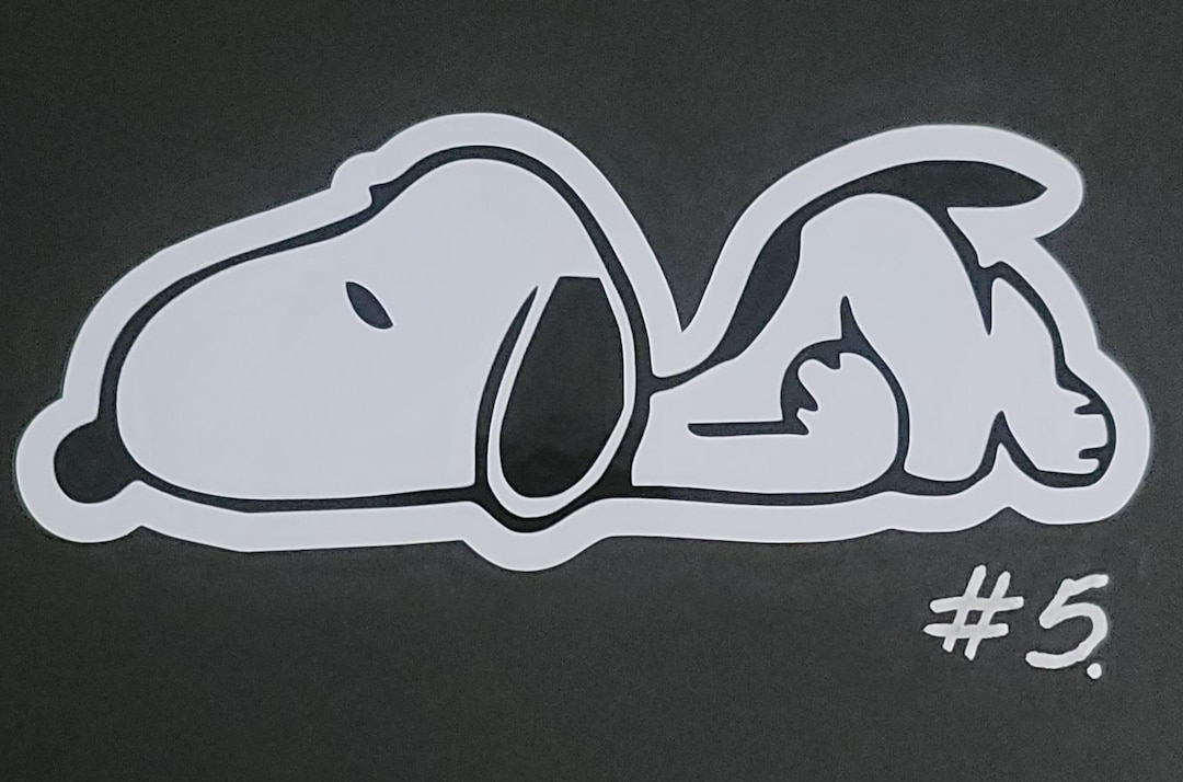 Snoopy Vinyl Decal - Snoopy Laying Down - Etsy