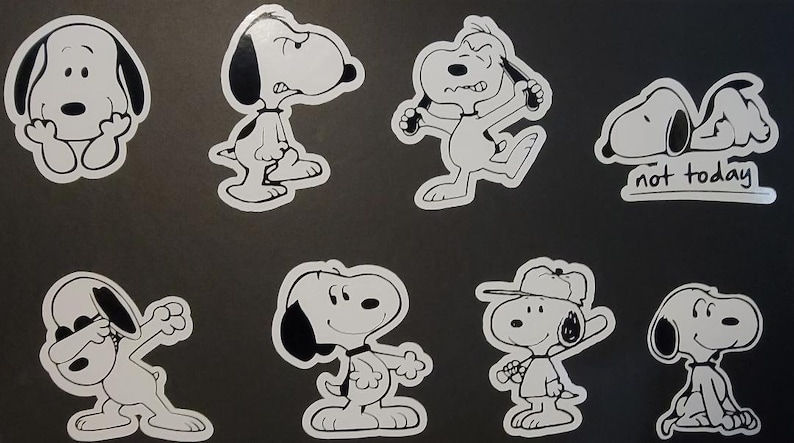 Snoopy Vinyl Decal - Etsy