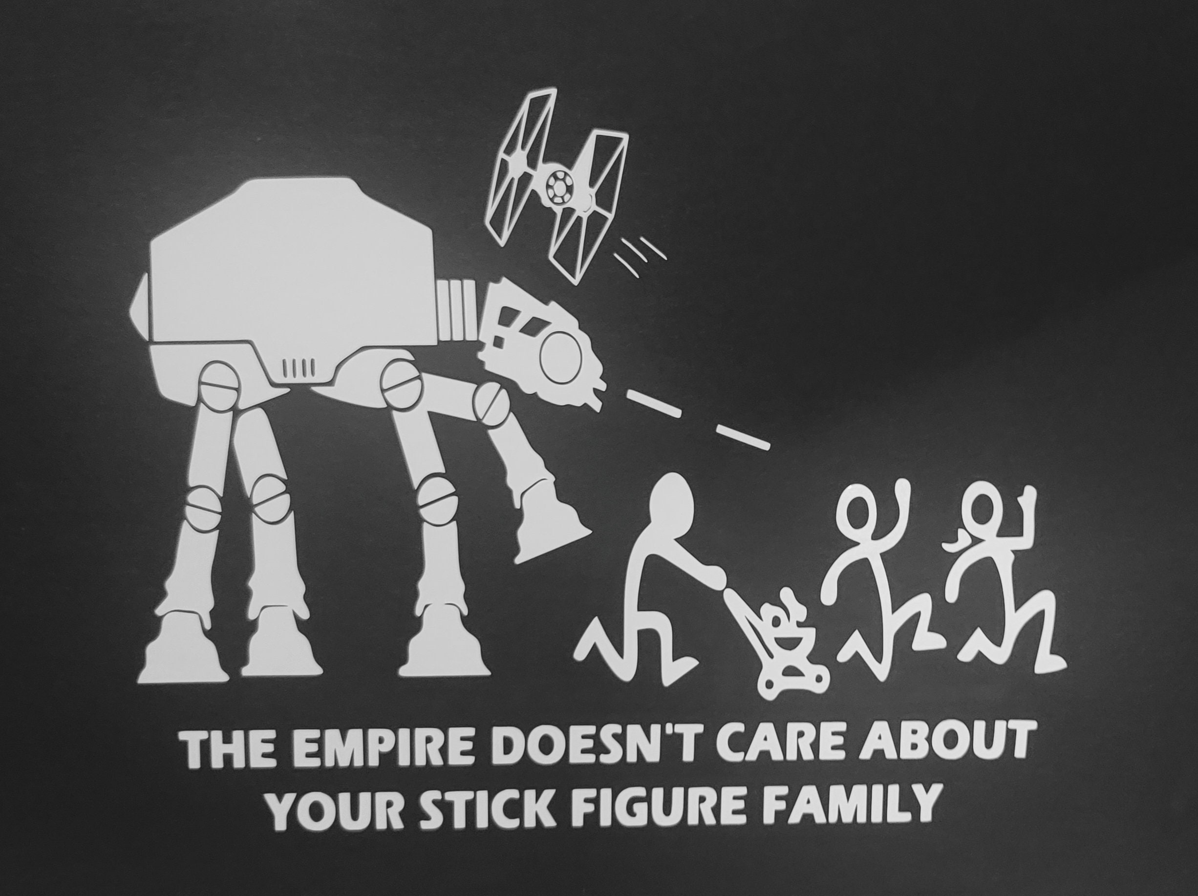 Star Wars Stick Figure Family Transfer Star Wars Vinyl Decal Vinyl ...