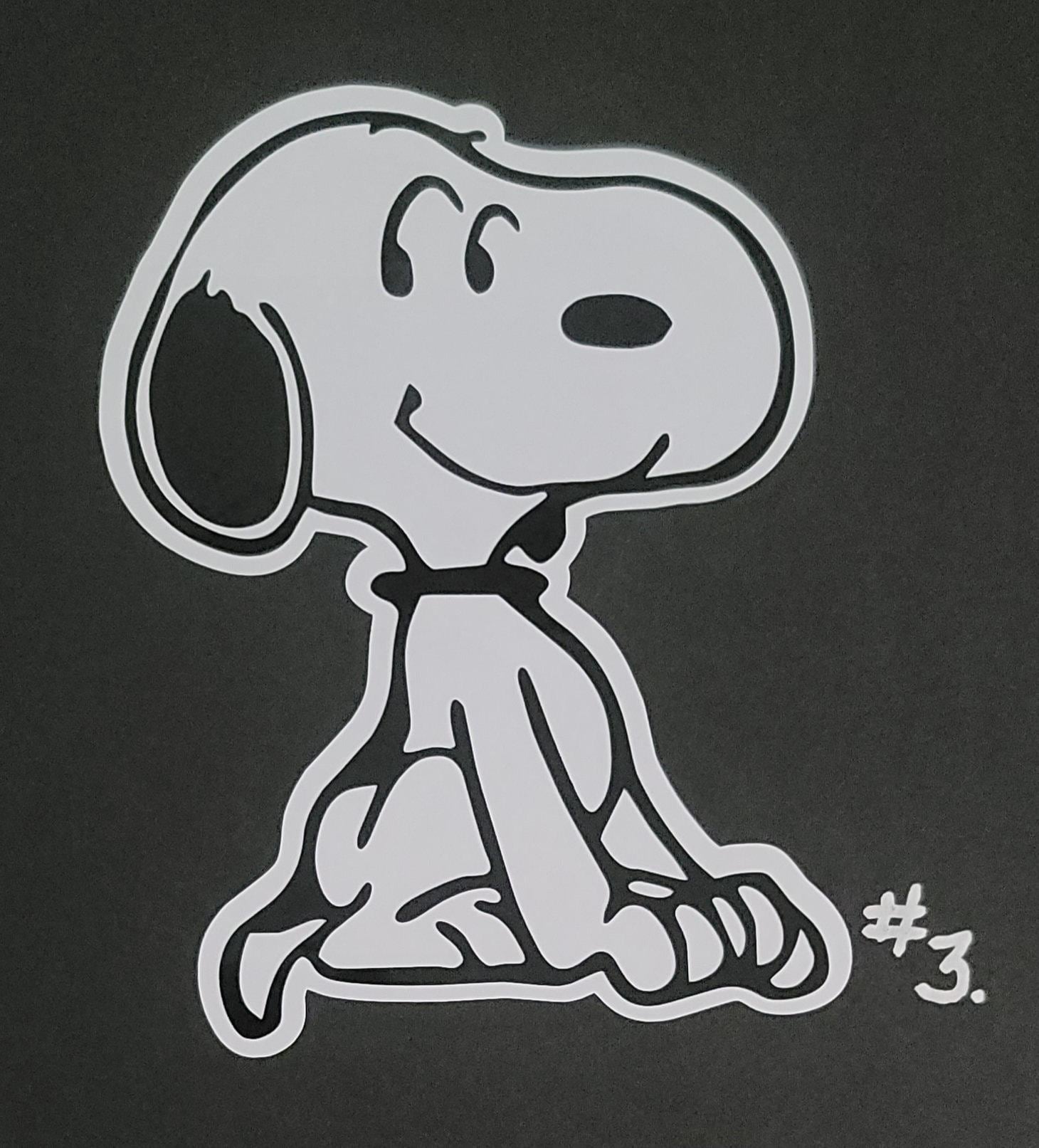 Snoopy Vinyl Decal - Sitting Snoopy - Etsy