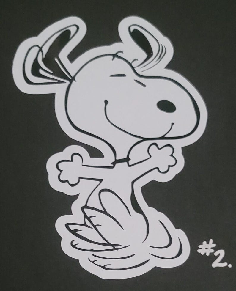 Snoopy Vinyl Decal,dancing Snoopy - Etsy