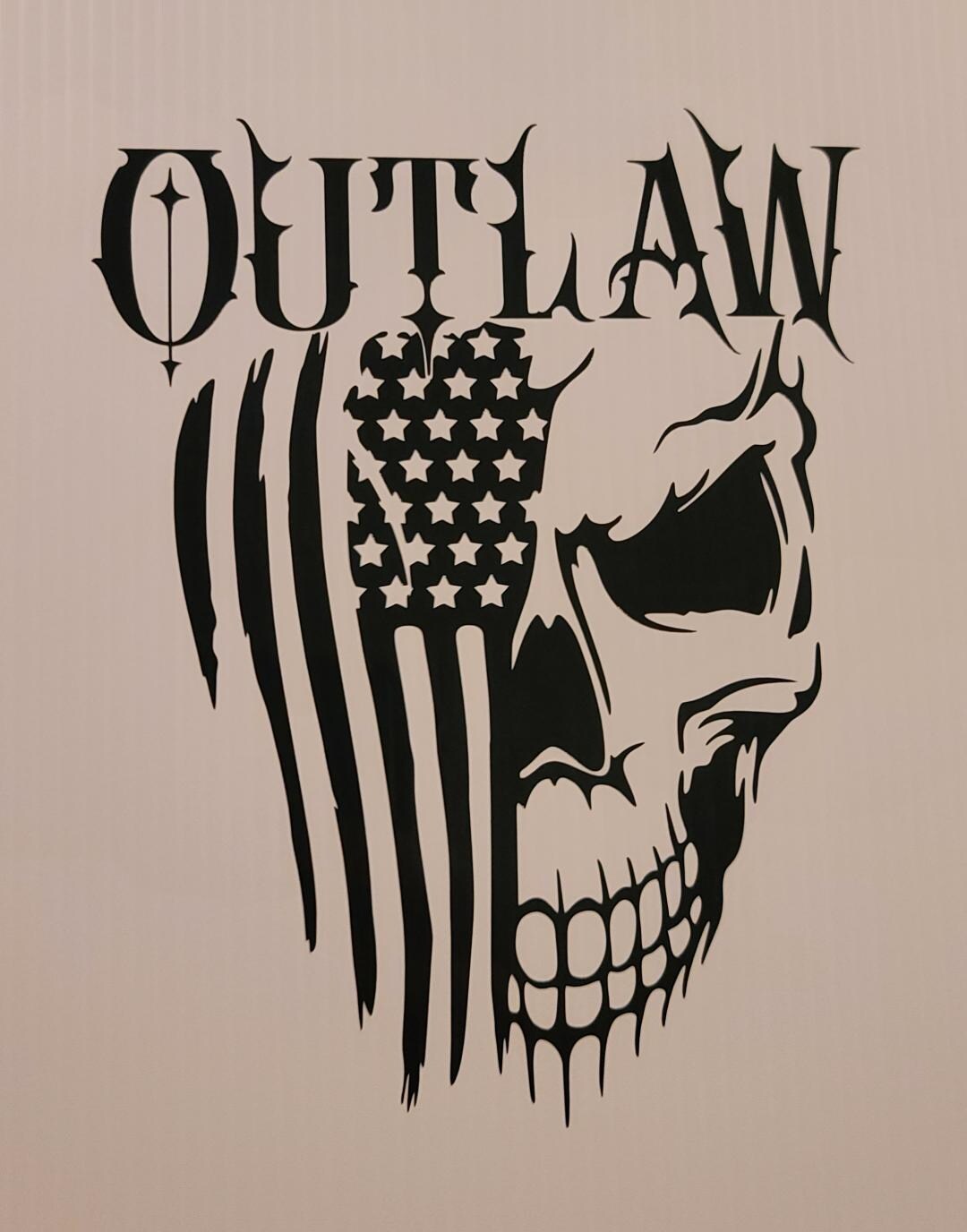 Outlaw Skull Vinyl Decal. Truck Decal. Car Decal - Etsy