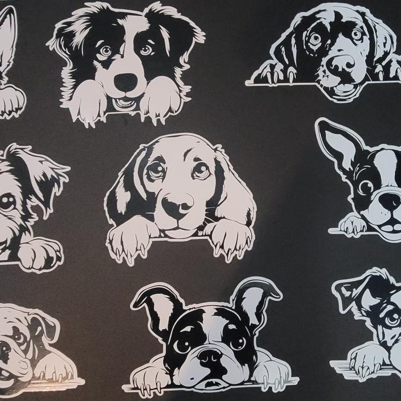 Vinyl Dog Decal - Etsy