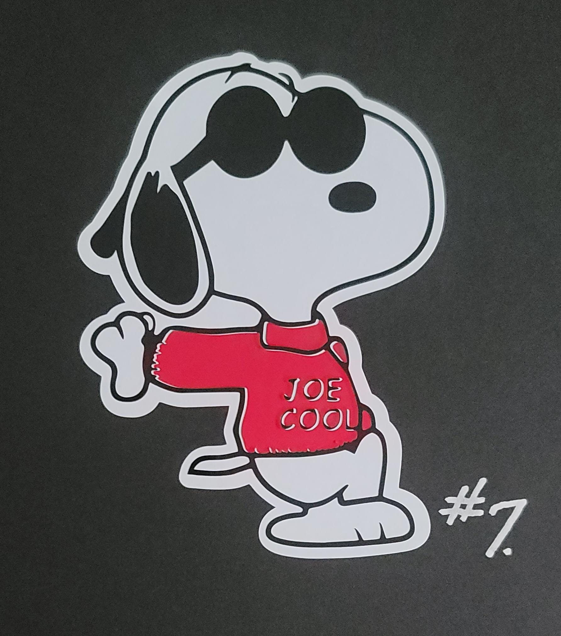 Snoopy Vinyl Decal- Joe Cool - Etsy