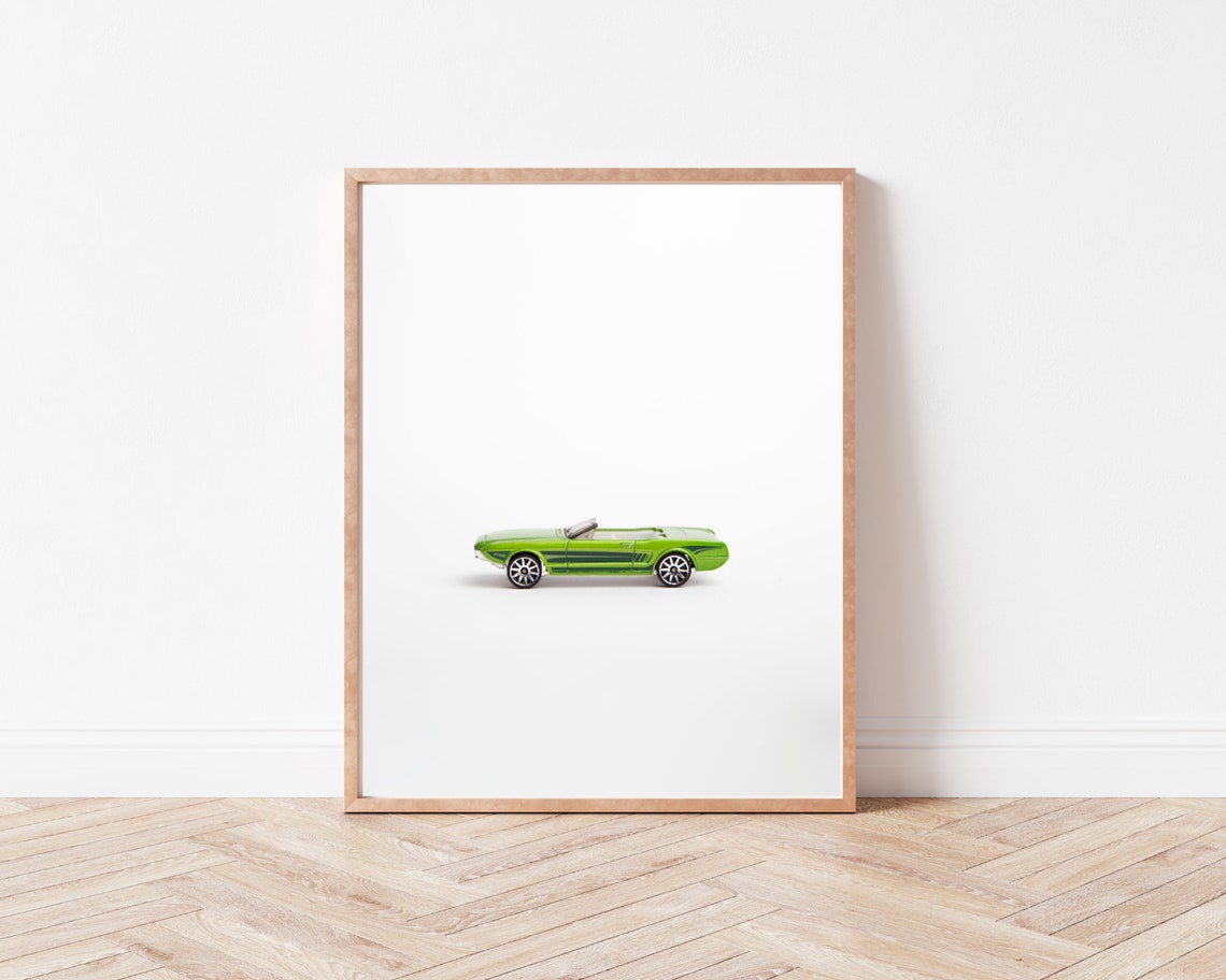Toy Green Car Print | Digital Download | Vertical | Car Poster - Etsy