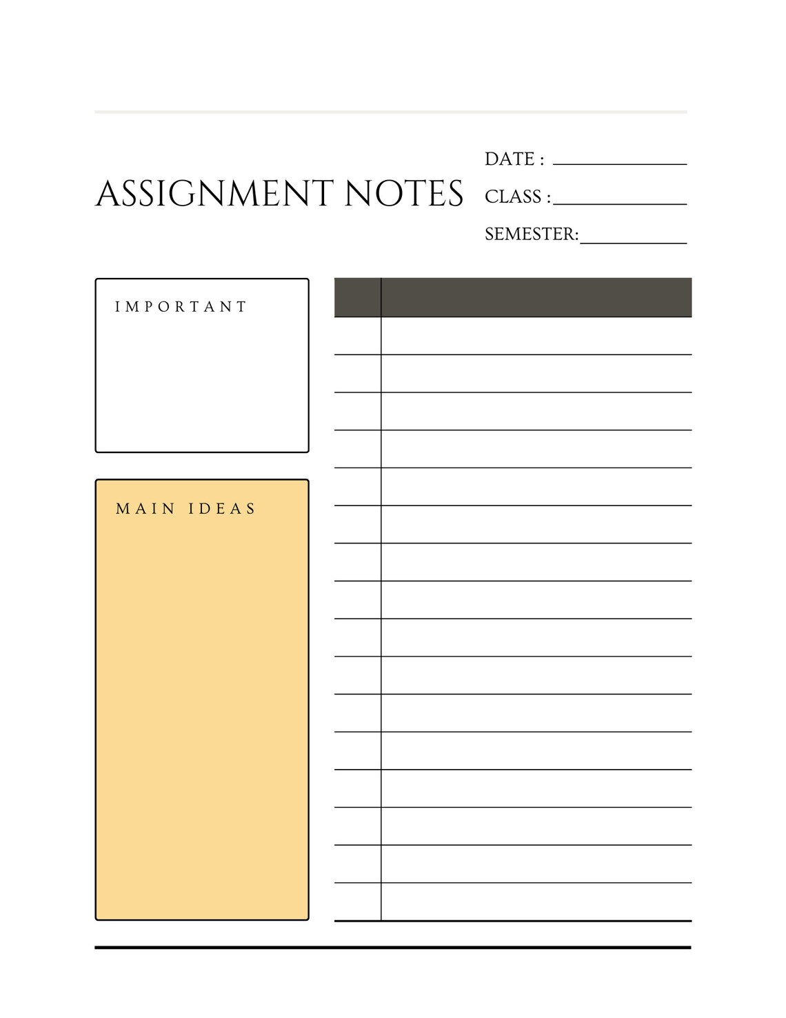 Study Planner Printable, College Digital Planner, School Assingment ...