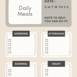 Daily Planner Printable, Personal Digital Planner, Daily Habit Planner ...