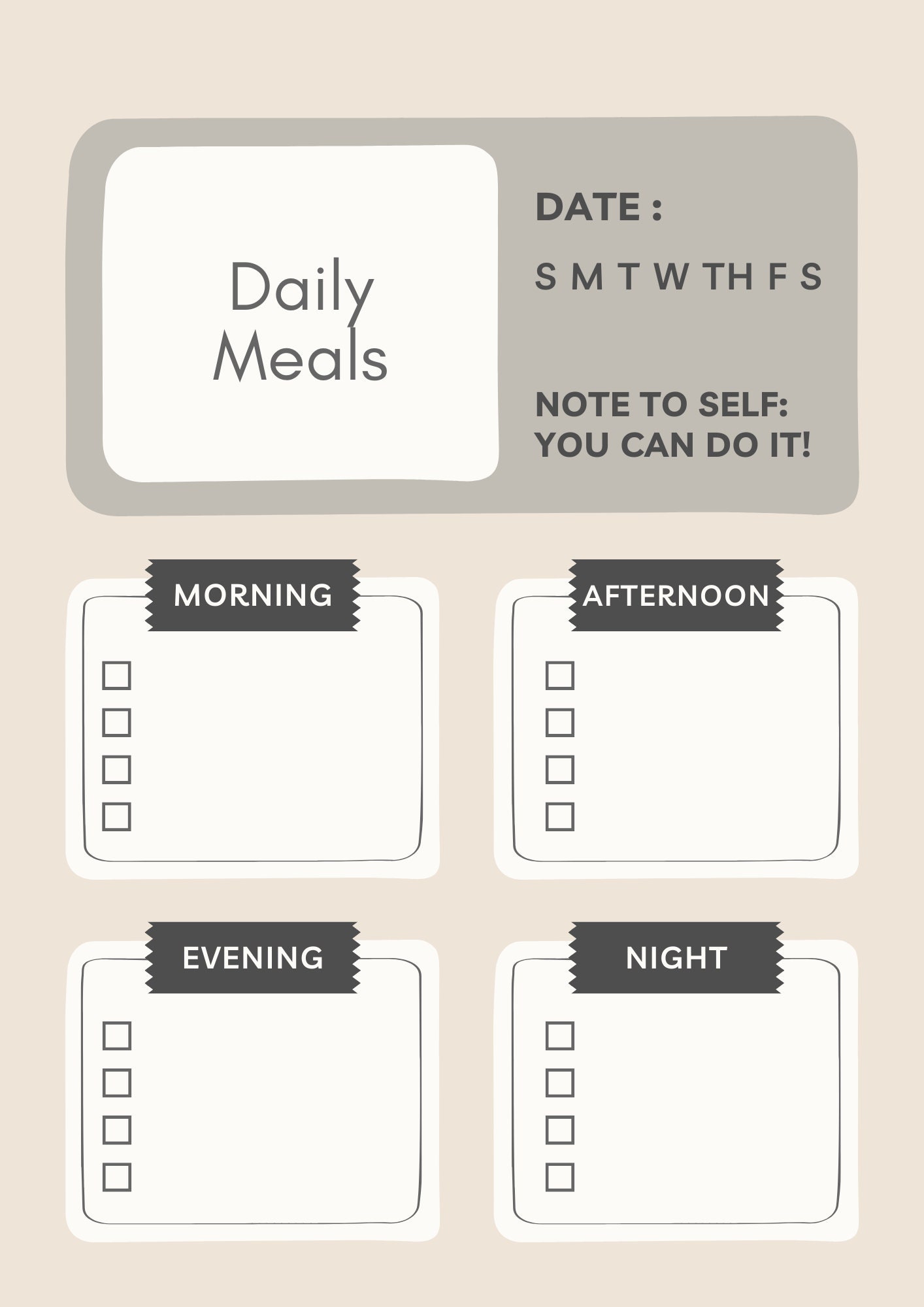 Daily Planner Printable, Personal Digital Planner, Daily Habit Planner ...