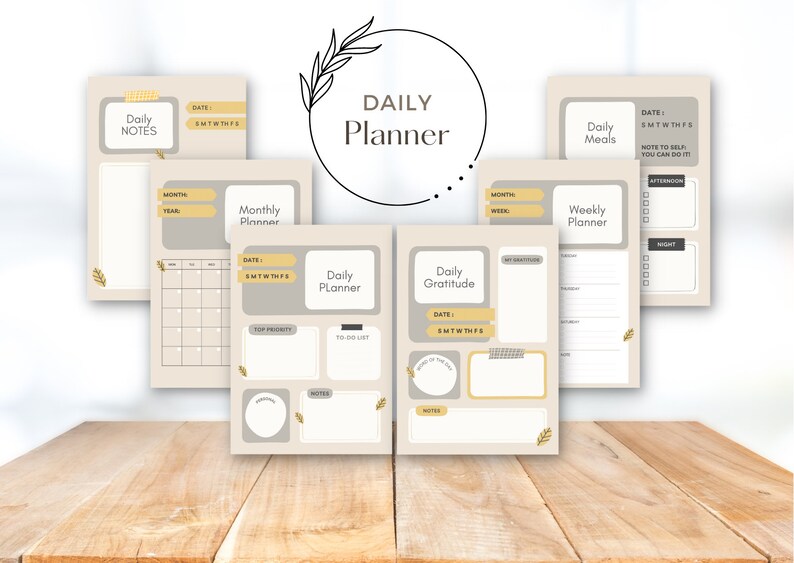 Daily Planner Printable, Personal Digital Planner, Daily Habit Planner ...