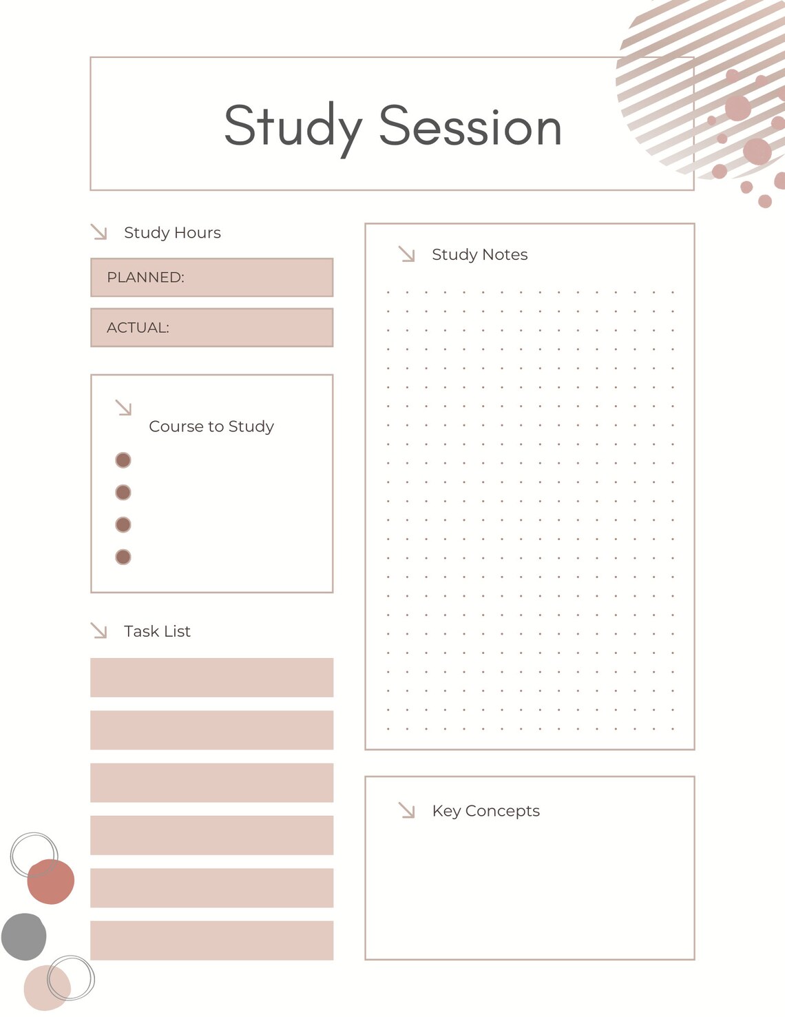 Study Planner Printable, College Digital Planner, School Assingment ...
