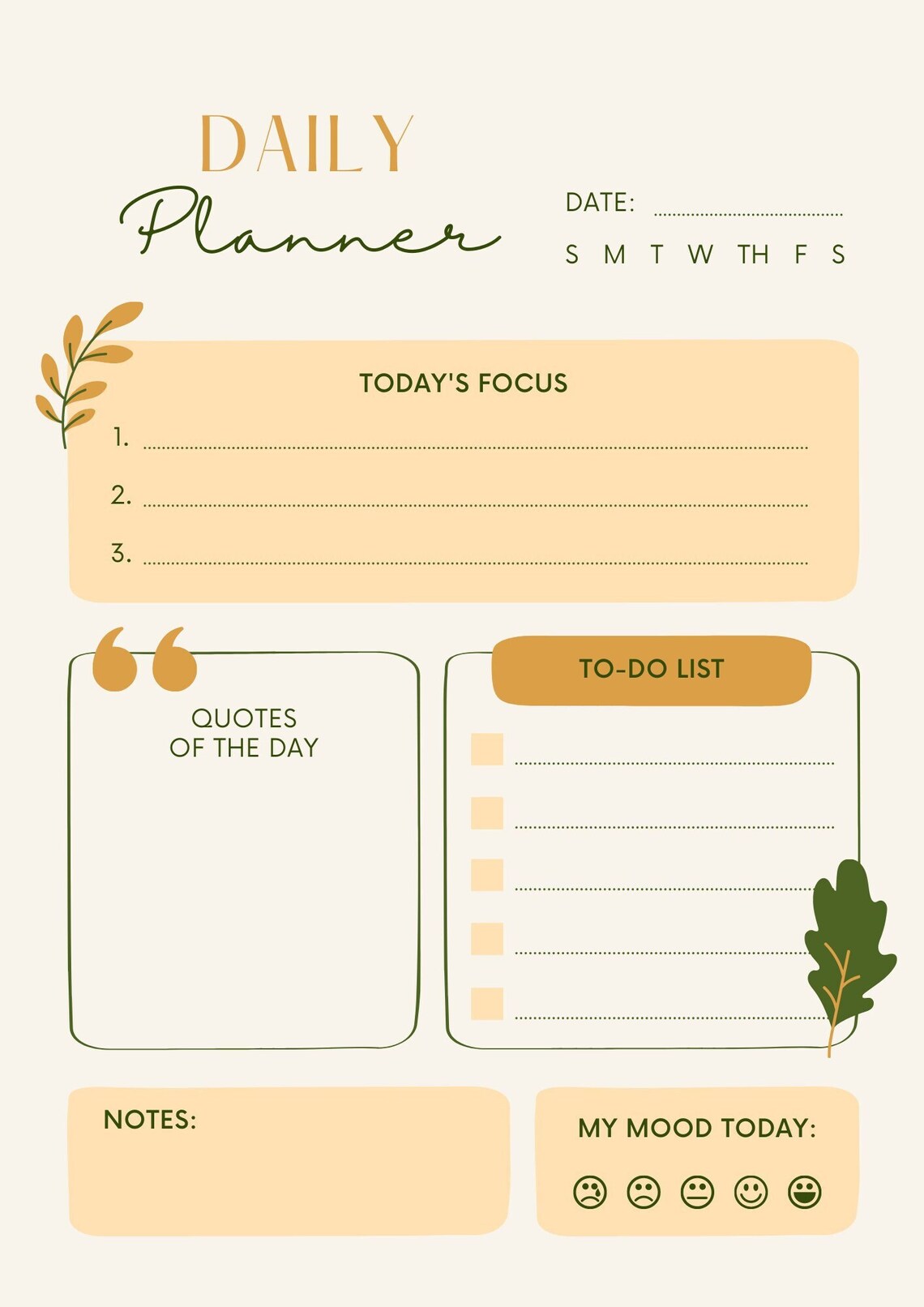 Daily Planner Daily Tracker Personal Habit Tracker Habit Planner ...