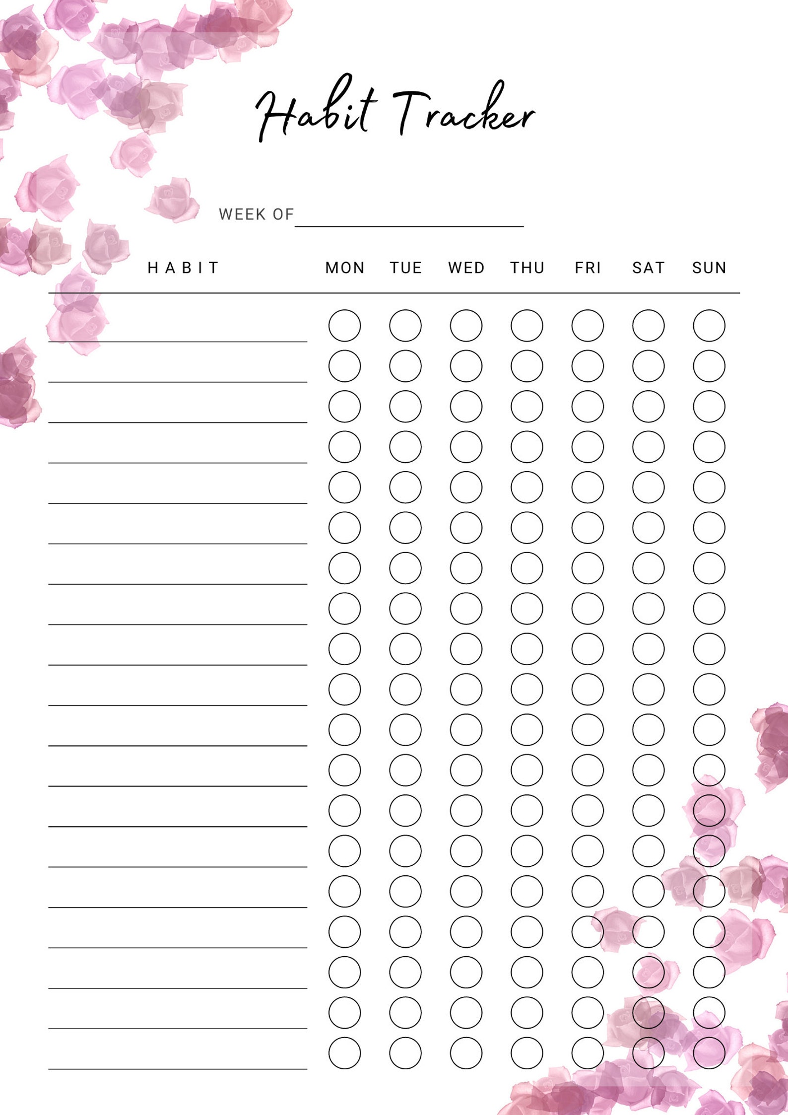Personal Habit Tracker Daily Planner Daily Tracker Habit | Etsy