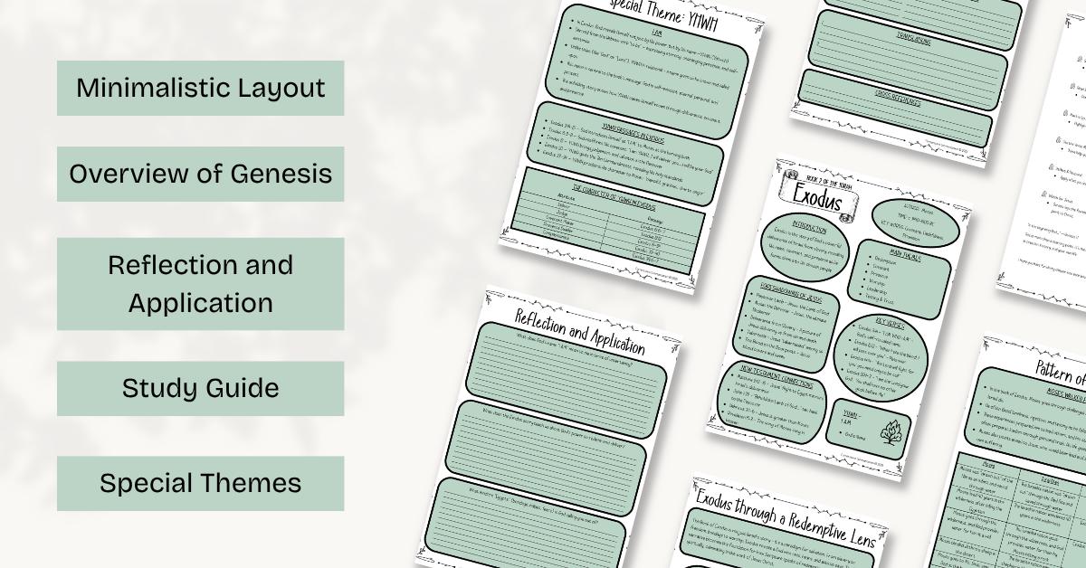 Exodus Bible Study Guide: Redemptive Themes, Verse Mapping (PDF ...