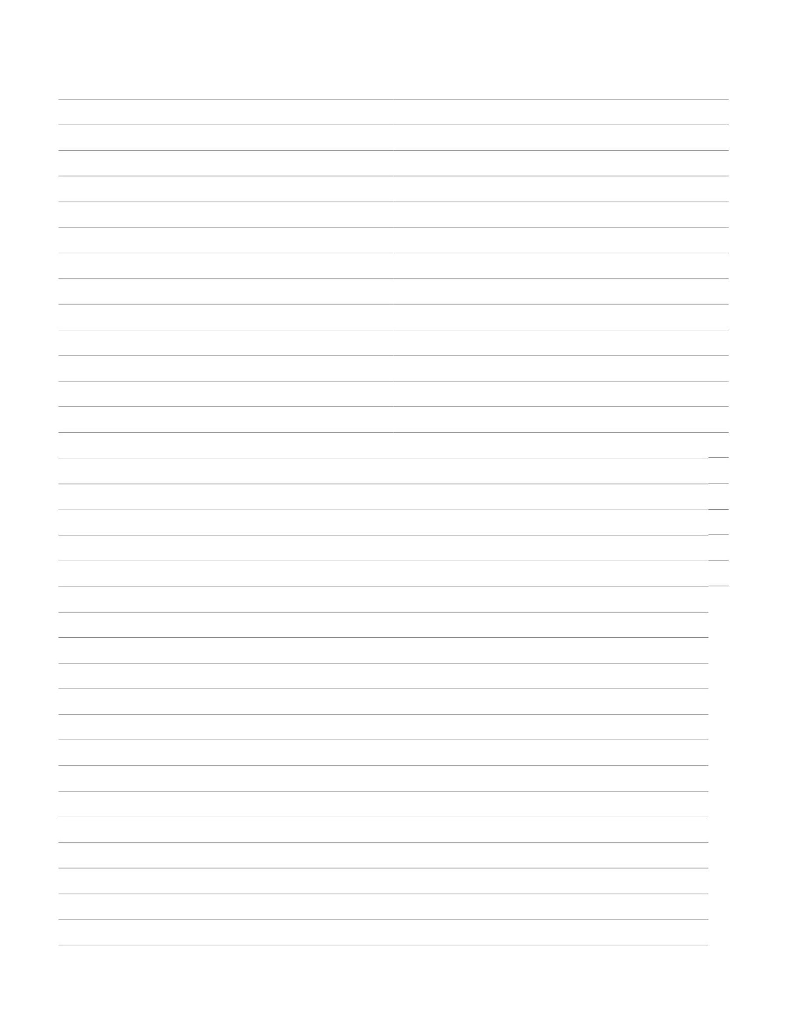 Printable Lined Paper PDF SET OF 4 School Paper Lined - Etsy