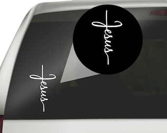 Jesus car decal | Etsy