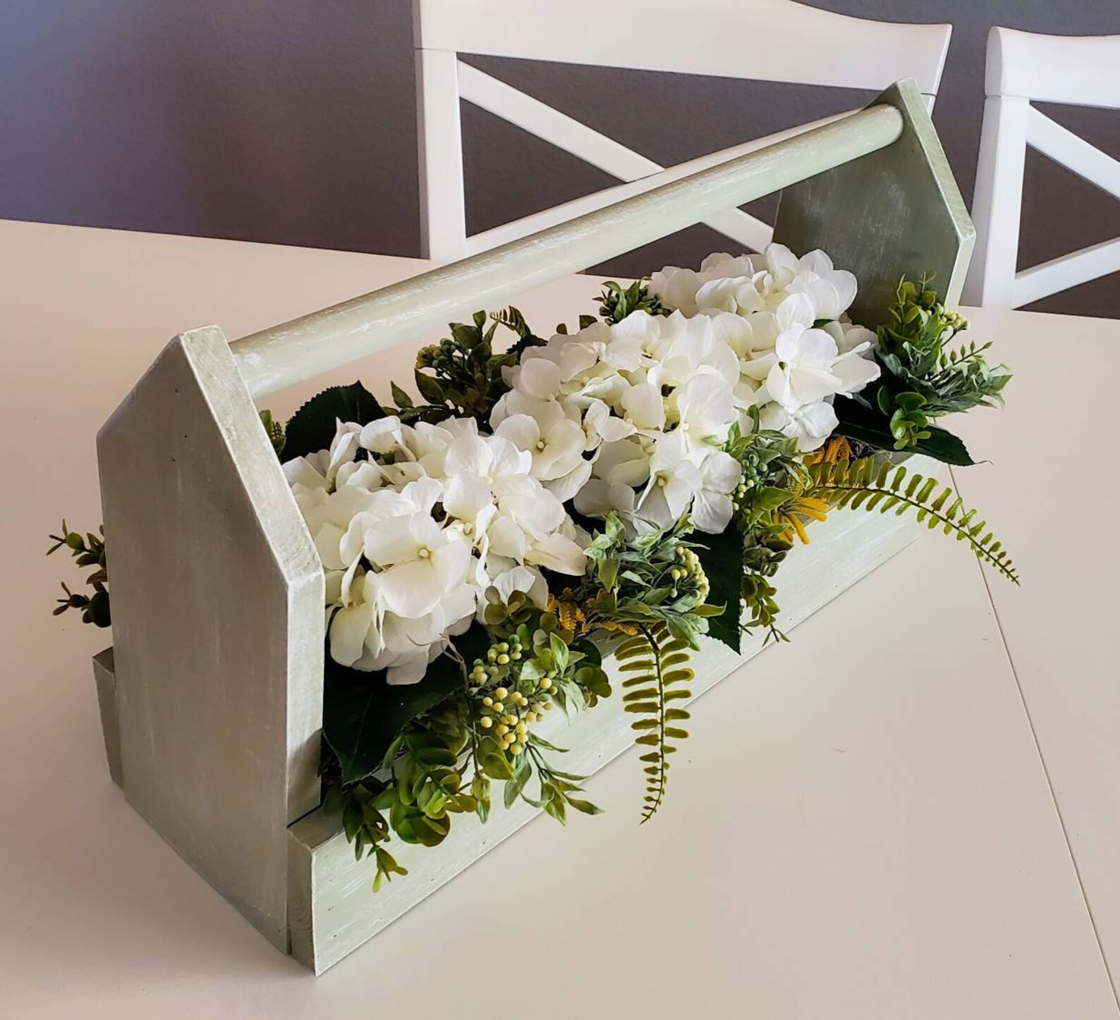 Rustic Farmhouse Spring Table Arrangement Spring Floral - Etsy