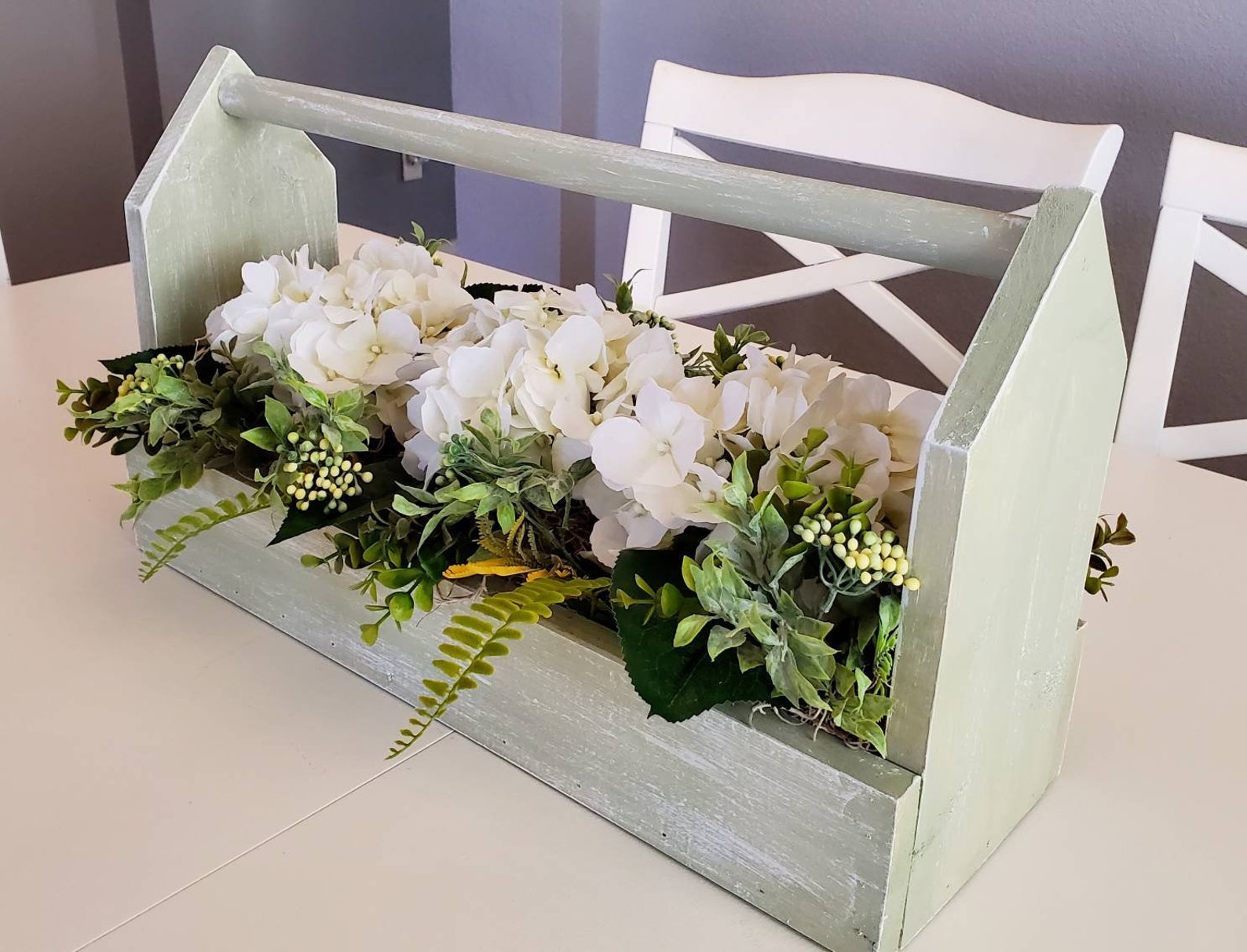 Rustic Farmhouse Spring Table Arrangement Spring Floral - Etsy