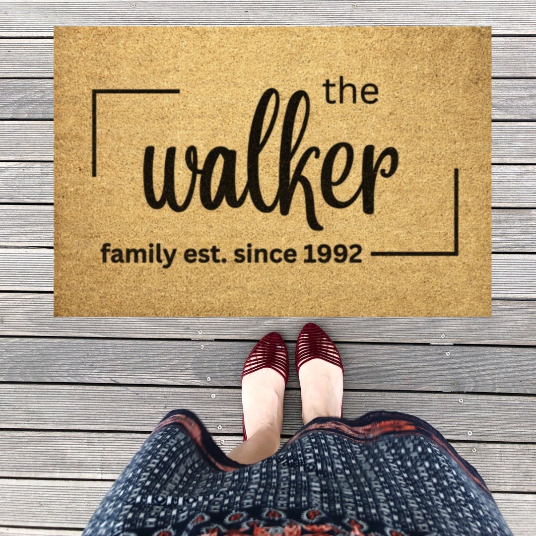Personalized Coir Doormat Family Last Name Gift Front Yard Decor All ...