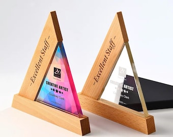 Custom Trophy Award Engraved Crystal Corporate Trophy - Etsy