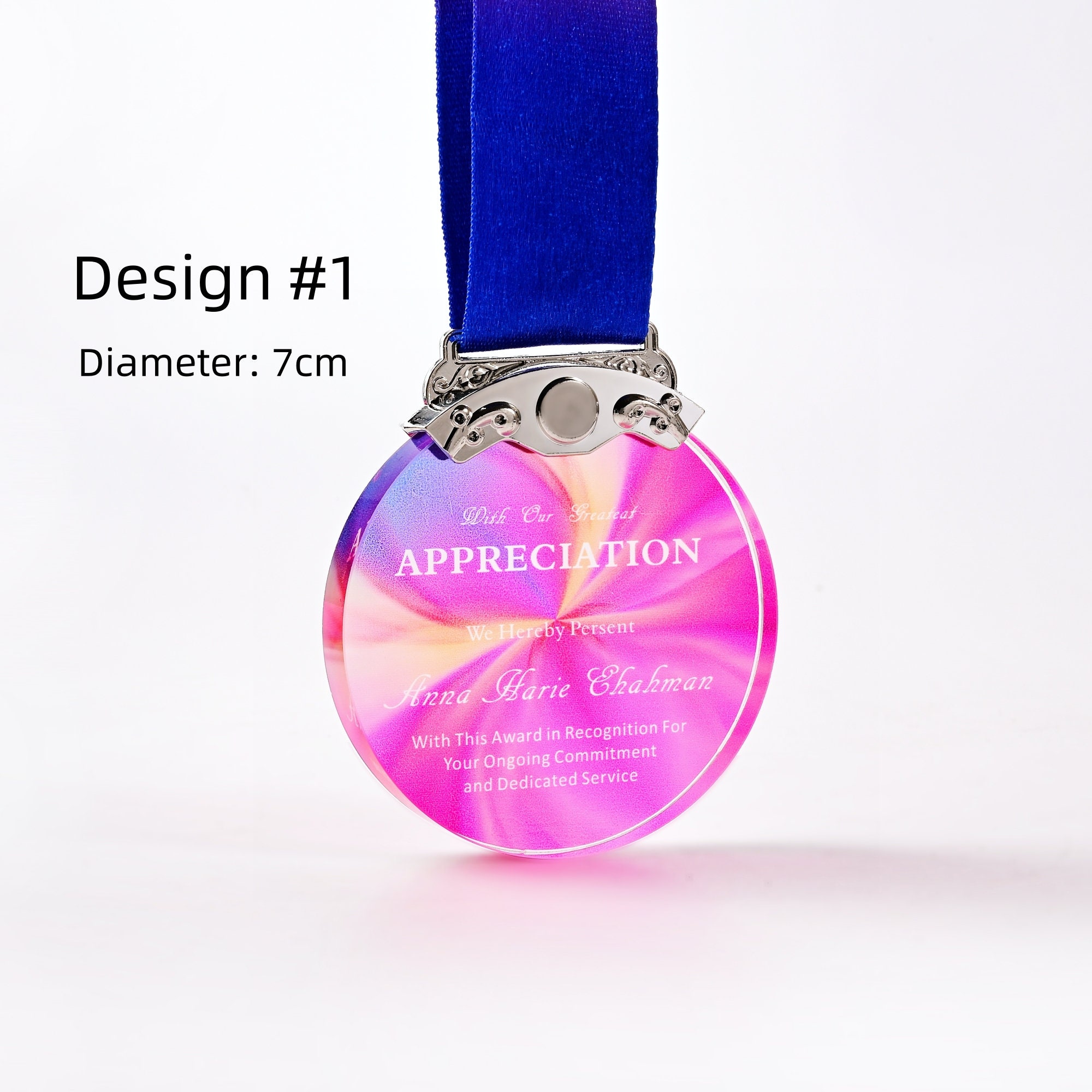 Custom Crystal Medal, Customizable Award, Add Logo, Custom Background ...
