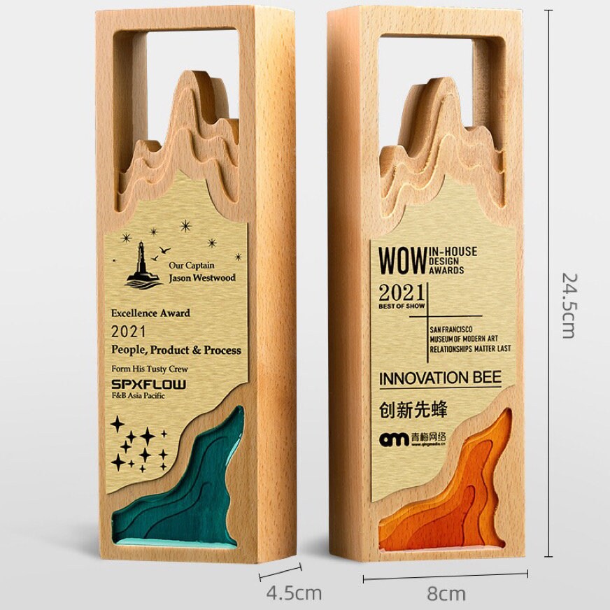 Personalized Trophy Award Wood and Acrylic Trophy Customize - Etsy UK