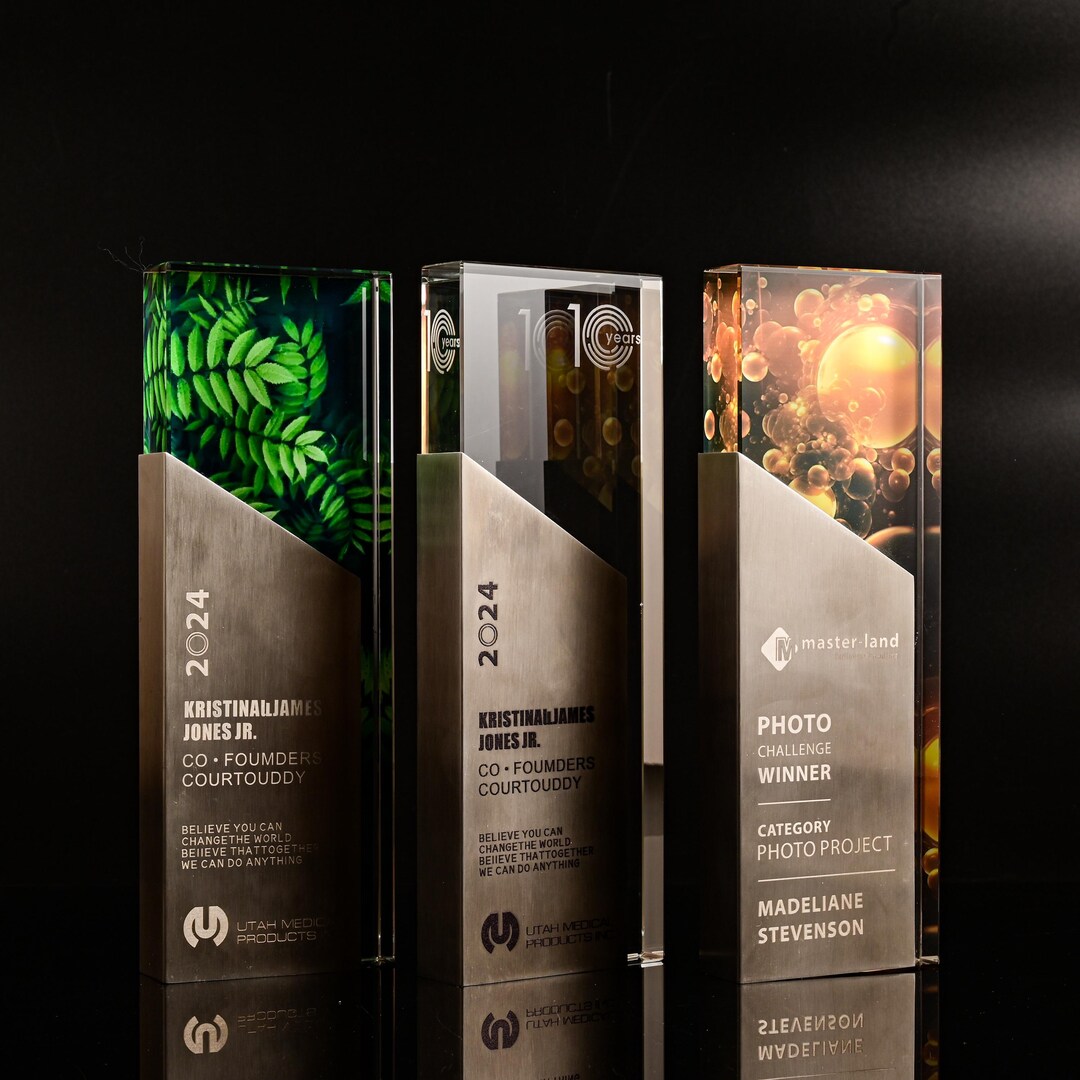 Personalized Trophy Award, Engraved Stainless Steel Trophy, Corporate ...