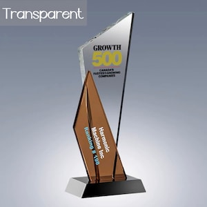 Personalized Trophy Award, Engraved Crystal Trophy, Customize Corporate ...