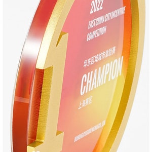 Round Shaped Trophy Award, Recognition Plaque, Champion, First Place ...